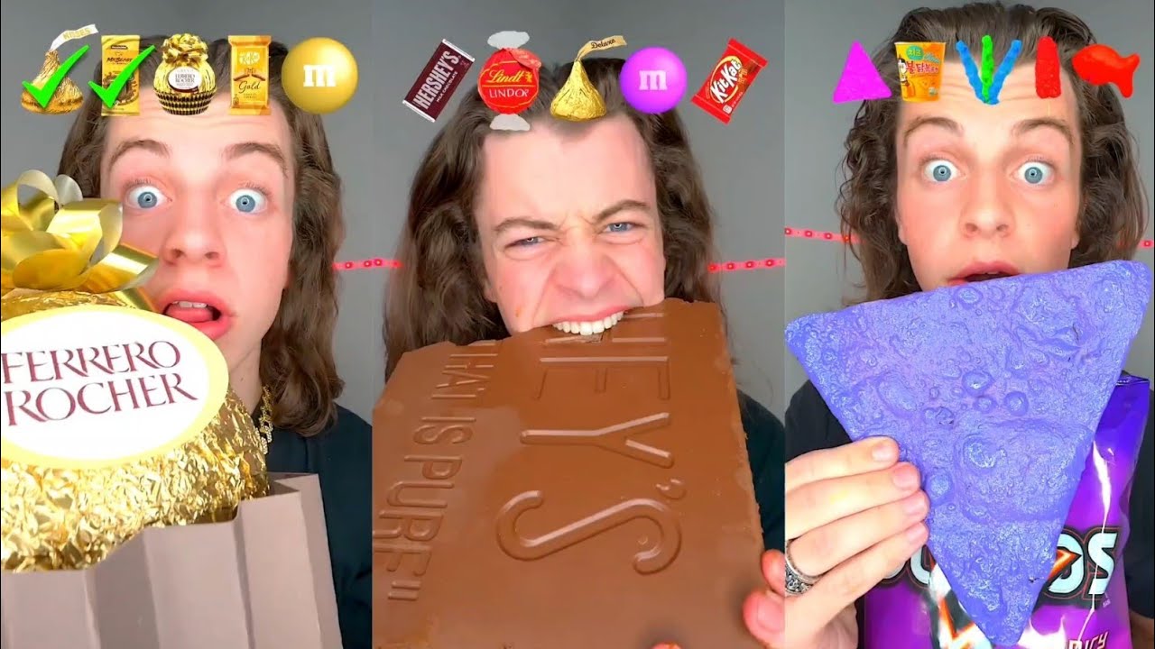 Giant Candy Mukbang ASMR | Colorful Gummy Worms & Sour Treats ...