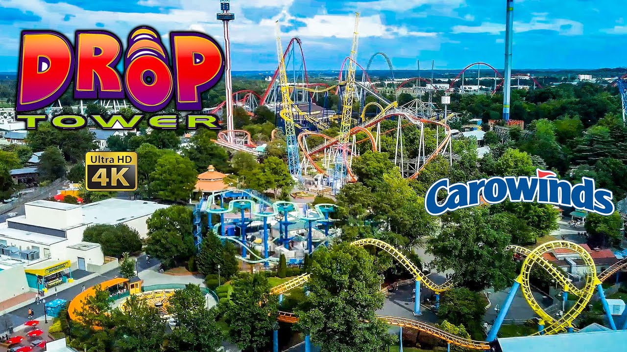 2021 Drop Tower 174 ft Tall On Ride 4K POV Carowinds Intamin 2nd Gen ...