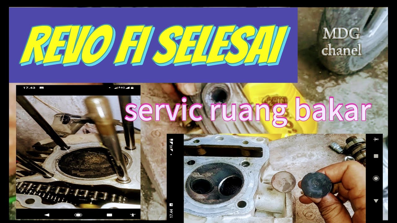 lanjutan revo fi# servis ruang bakar# finish - YouTube