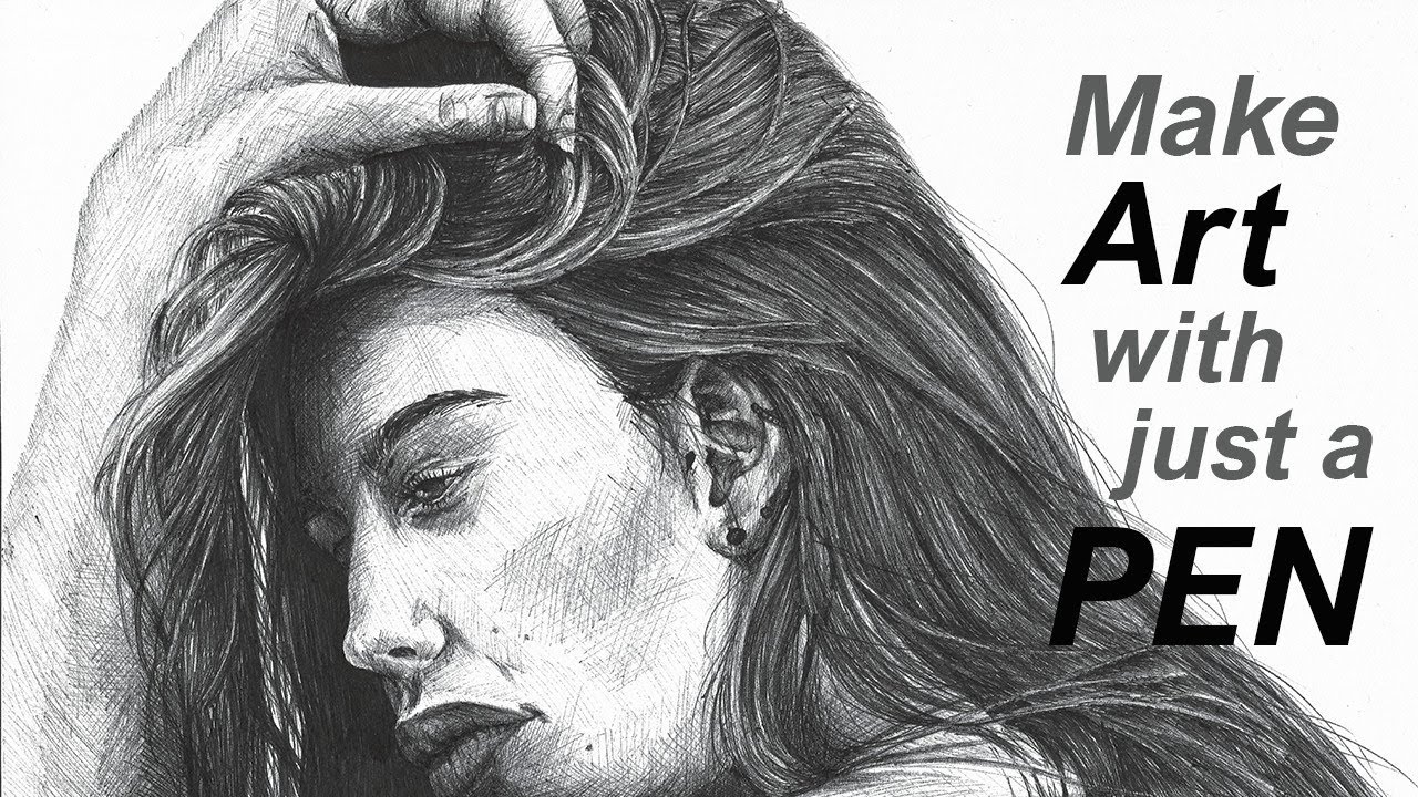 Make Art with just a PEN | Tips + Portrait demonstration - YouTube