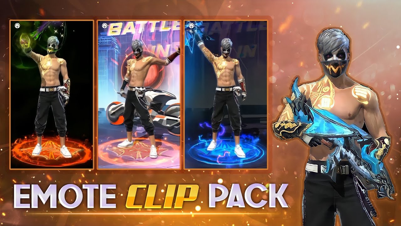Free Fire Slowed Emote Clip pack || Emote pack free fire || Non ...