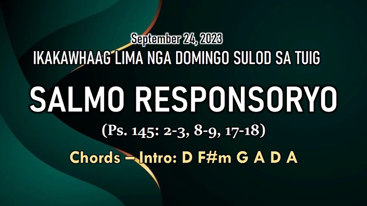 Salmo Responsoryo - September 24, 2023 - with Chords - YouTube Music