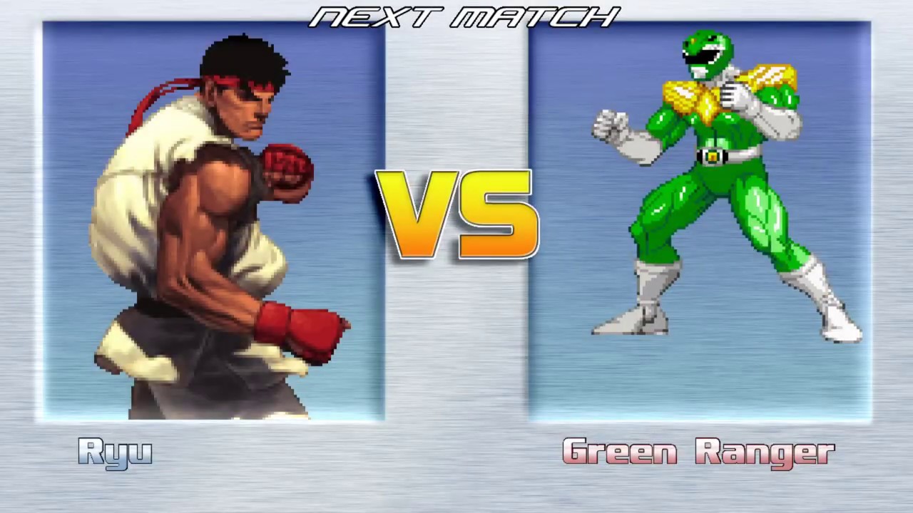 (mugen) Ryu vs. Green Power Ranger - YouTube