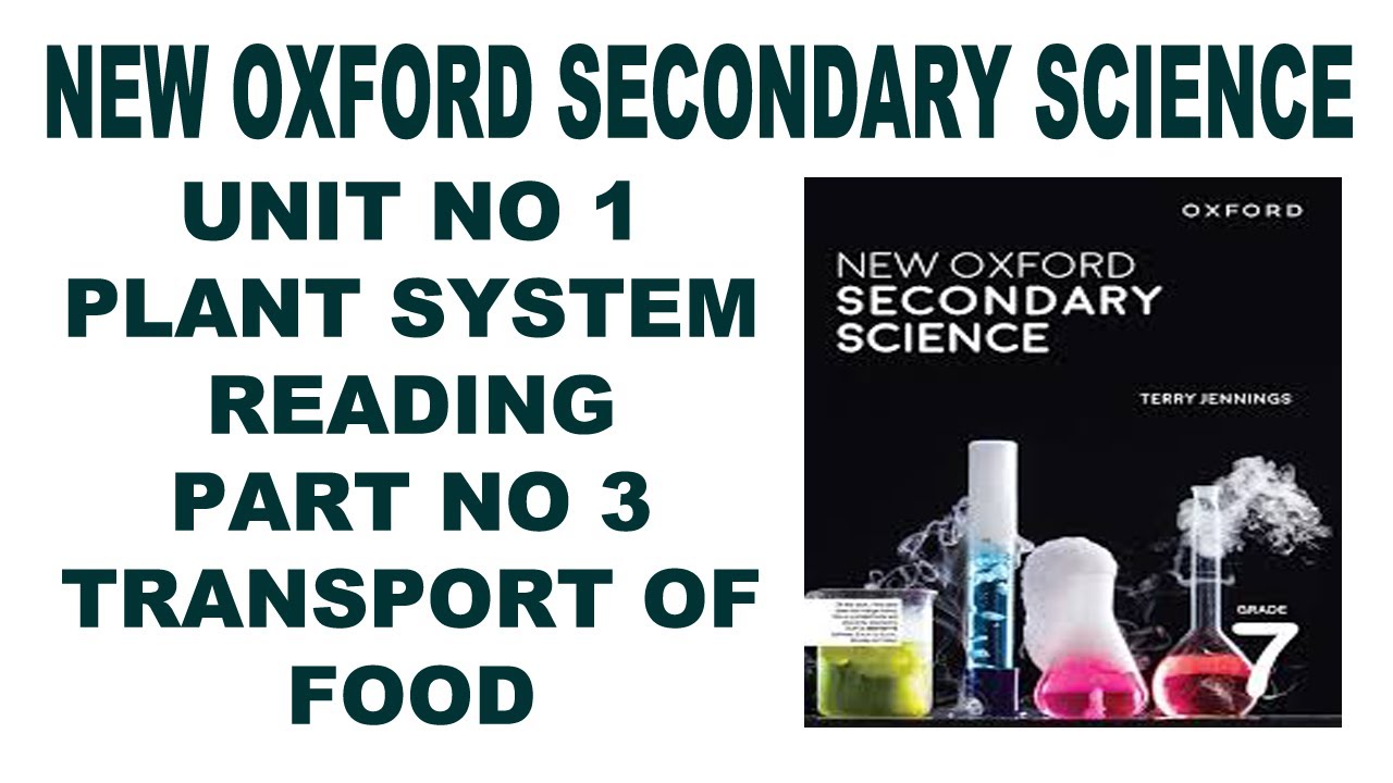 Class 7 New Oxford Secondary Science Unit no 1 Plant System Reading ...