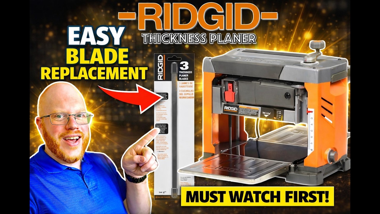 RIDGID 13'' THICKNESS PLANER- BLADE REPLACEMENT!! #ridgidtools # ...