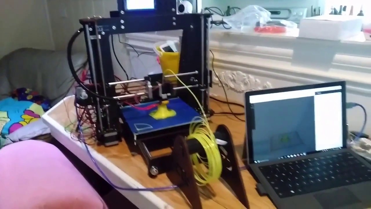 It's alive!!! CTC DIY 3d printer. - YouTube