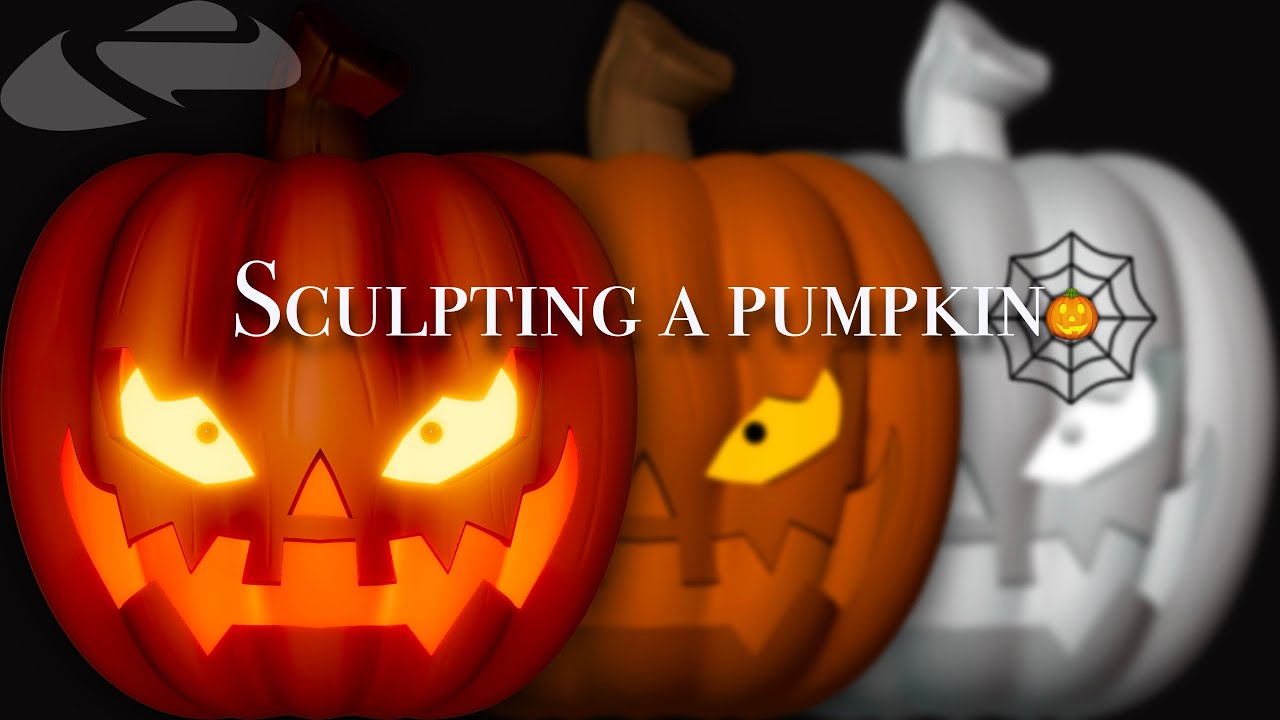 How to make a halloween pumpkin with nomad sculpt app ? - YouTube