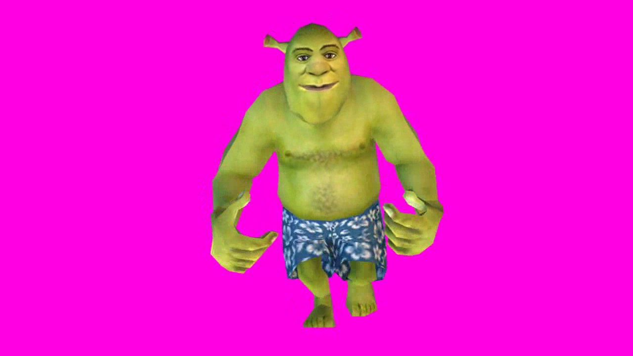Shrek Swim Trunks run animated front chroma - YouTube