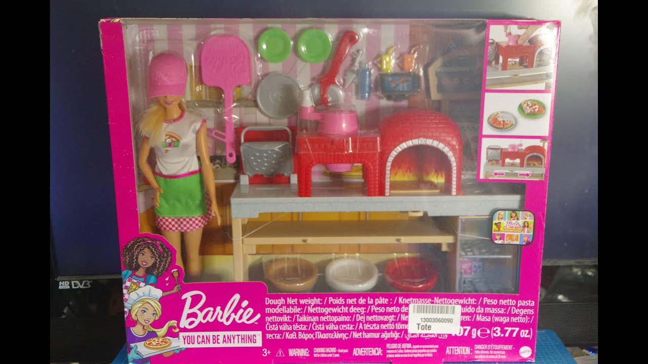 Barbie 2020 FHR09 Pizza Chef Playset - YouTube