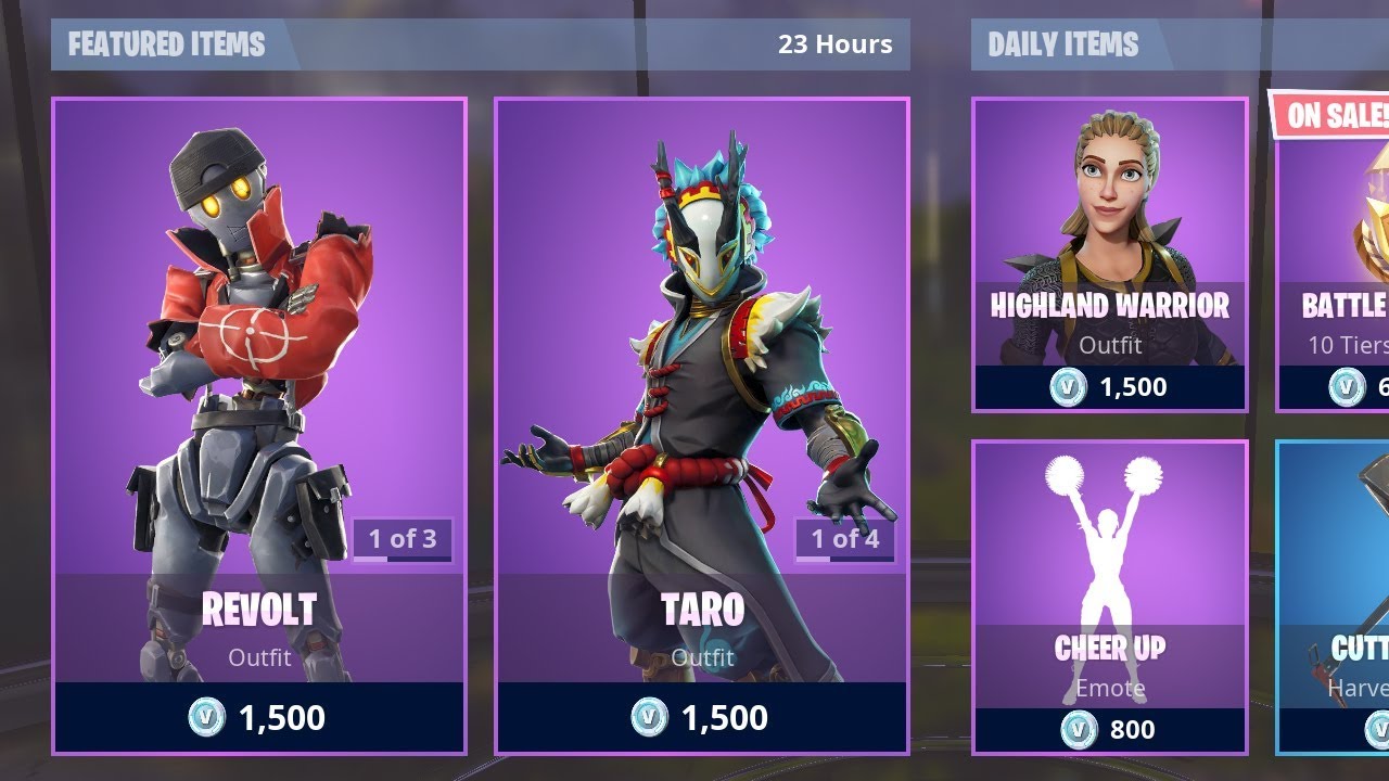 TARO & NARA SKINS! (Fortnite Item Shop 24th February) - YouTube