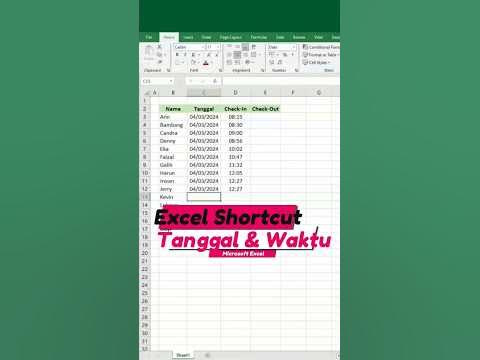 Excel Trik Shortcut Tanggal dan Waktu di Excel Sekarang #shorts #excel #shortcut - YouTube