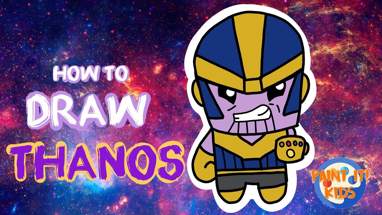 Drawing for kids - How to Draw Thanos - Art for kids - YouTube