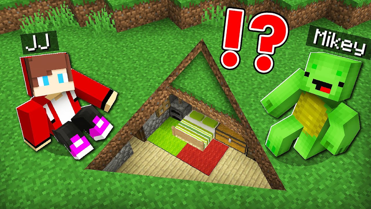 How Mikey and JJ Found SECRET TRIANGLE BASE in Minecraft? Security House ! - Minecraft (Maizen ...
