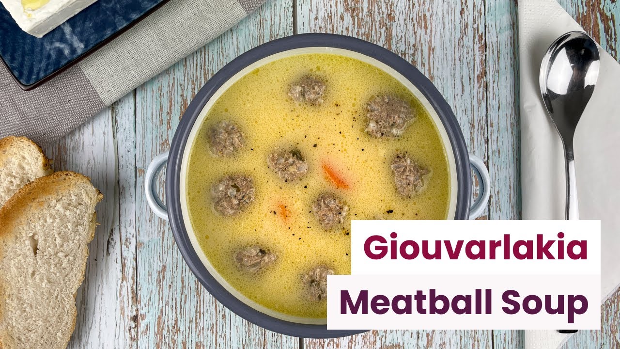 Giouvarlakia Meatball Soup with Lemon Sauce - YouTube