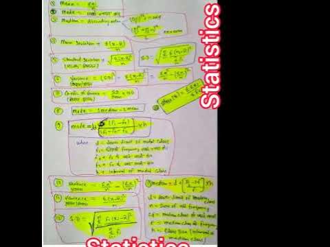 Statistics Formula /Mean,Median,Mode,Variance, Standard Varrience # ...
