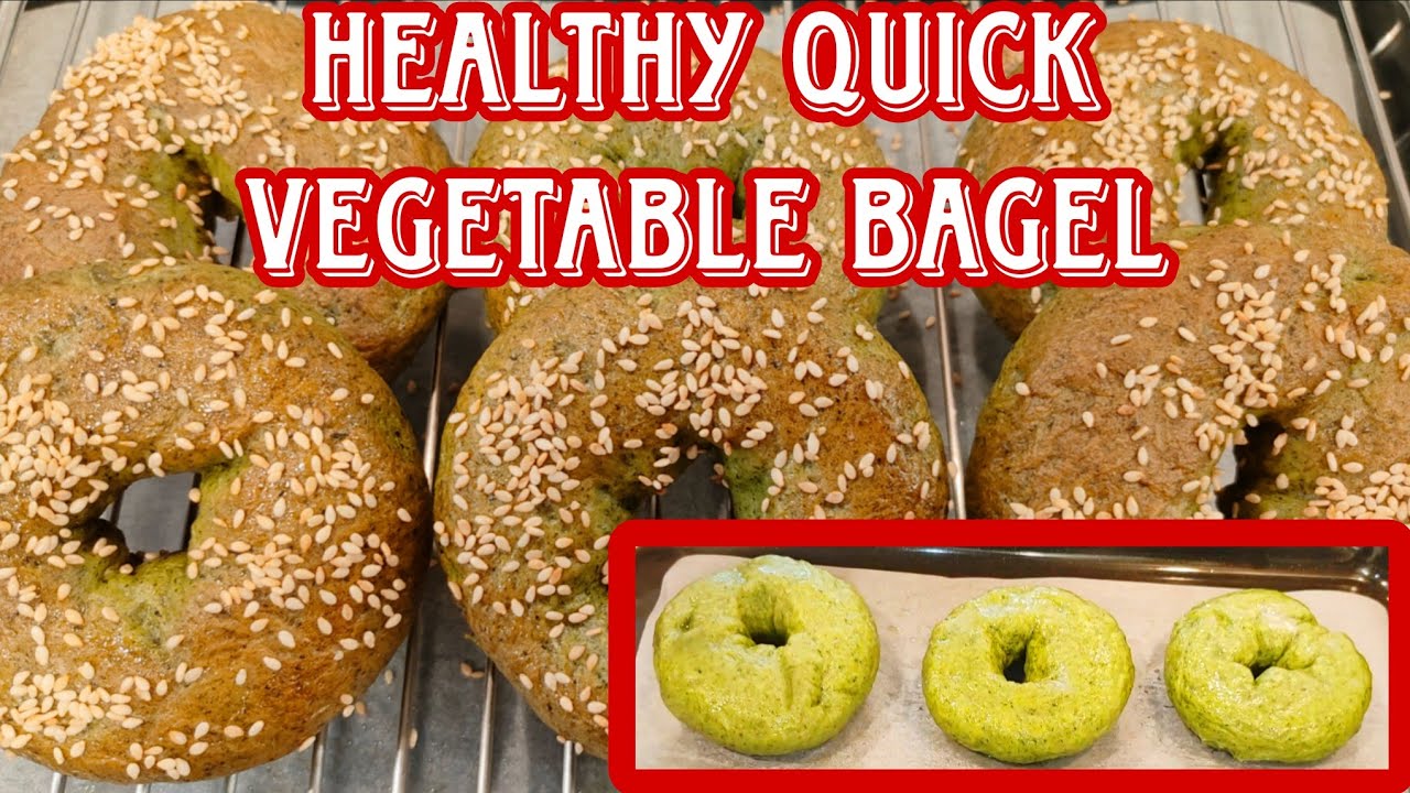 HIGH FIBER BAGEL RECIPE #spinach #bagelrecipe #healthyfood - YouTube