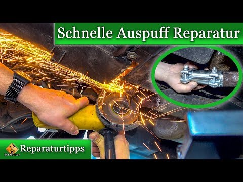 Auspuff abgerissen oder Loch drin? Schnelle Auspuff Reparatur mit Rohrverbinder.