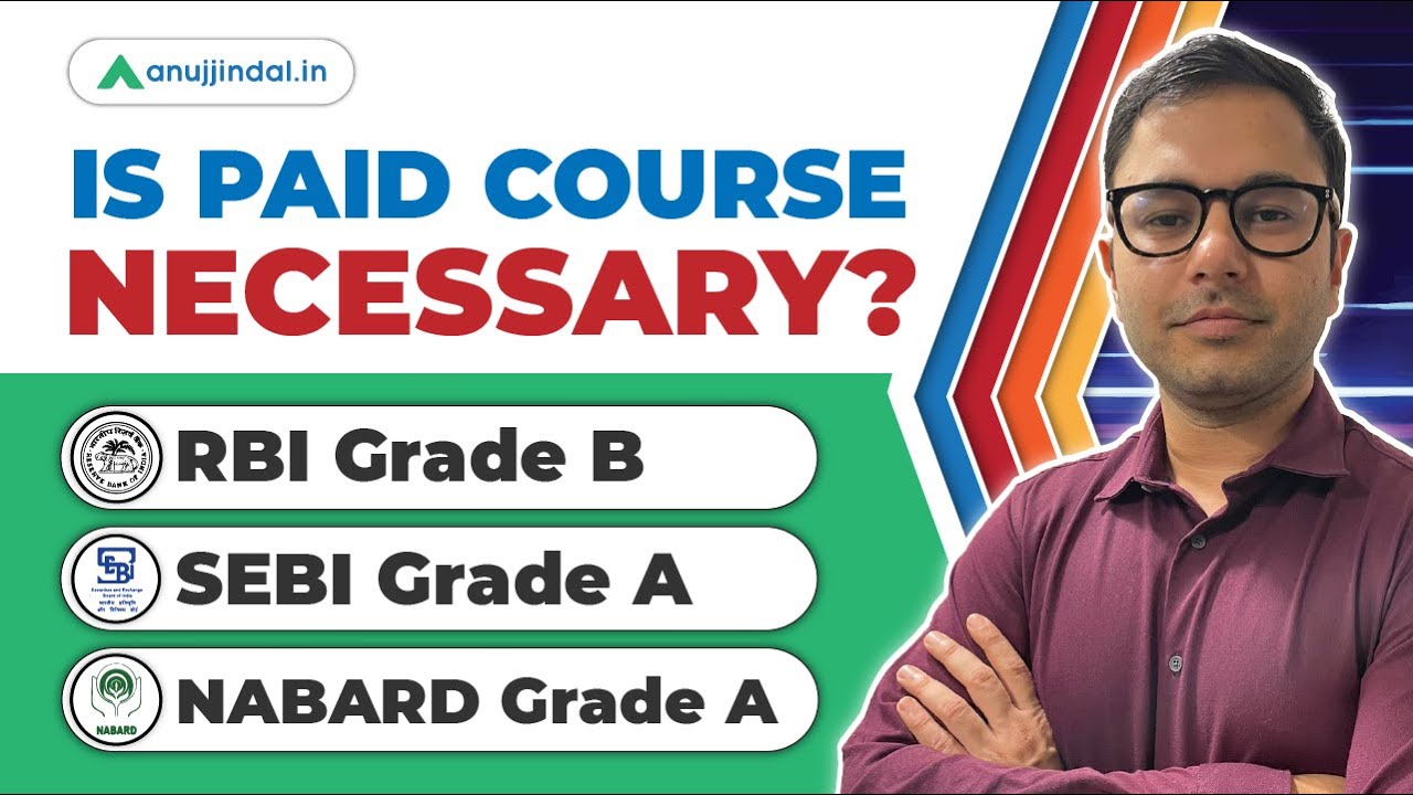 Is Paid Course a NECESSITY to clear RBI, SEBI, NABARD Exam?| RBI Grade ...