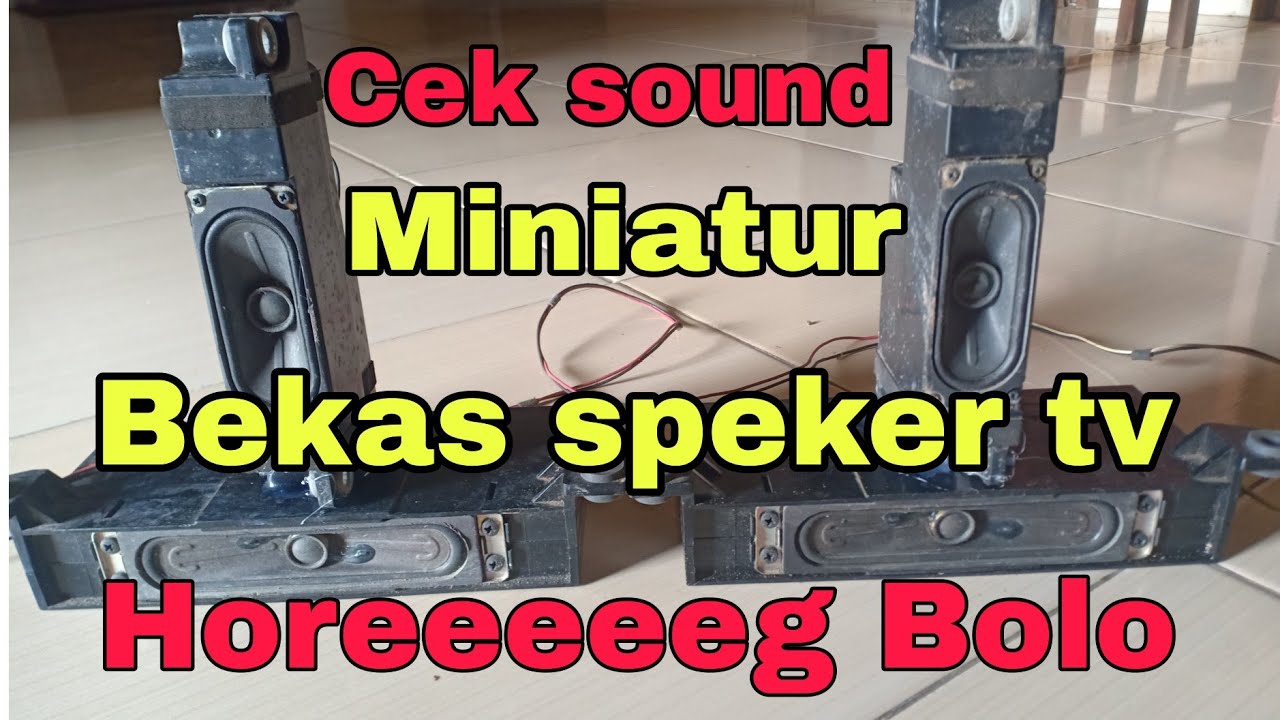cek sound miniatur horeg!!speaker bekas tv led polytron - YouTube