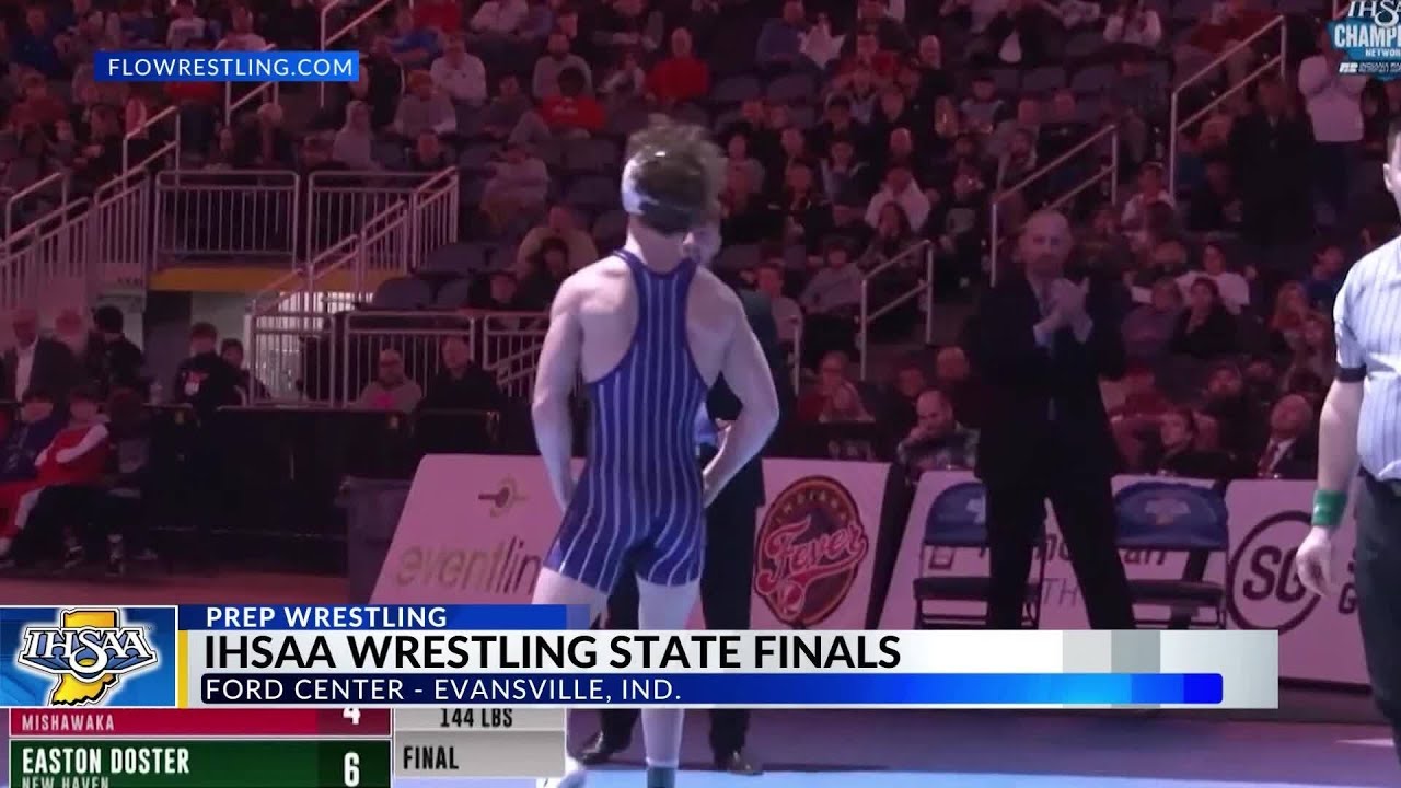 New Haven's Easton Doster and Garrett's Chase Leech win wrestling state titles - YouTube