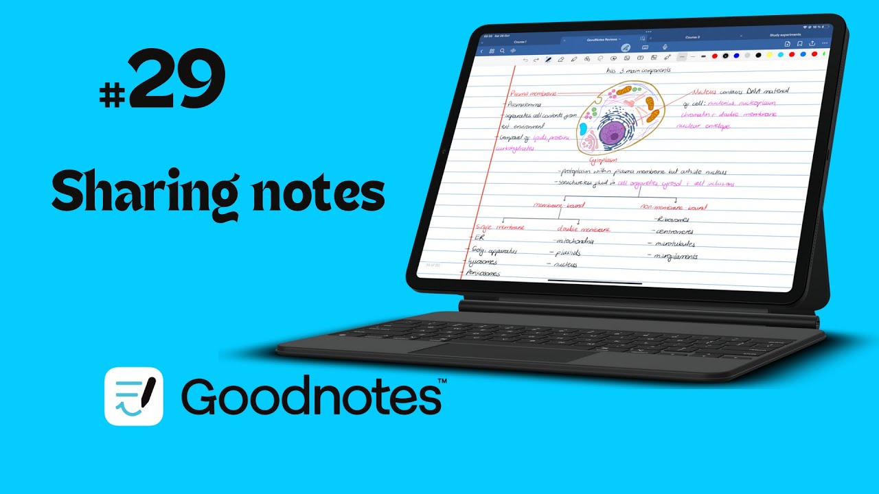 #29 Goodnotes: sharing notes | Beginner's course - YouTube