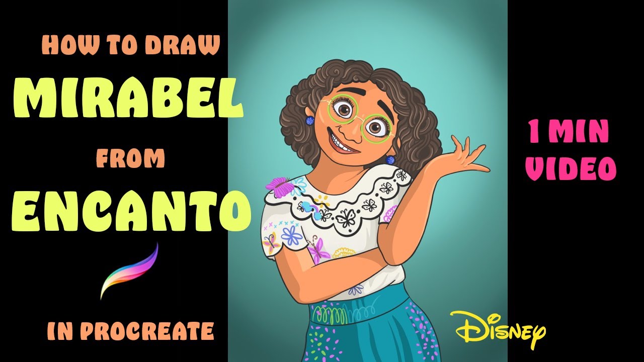 Disney Encanto 2021 - How to Draw Mirabel in 1 min - YouTube