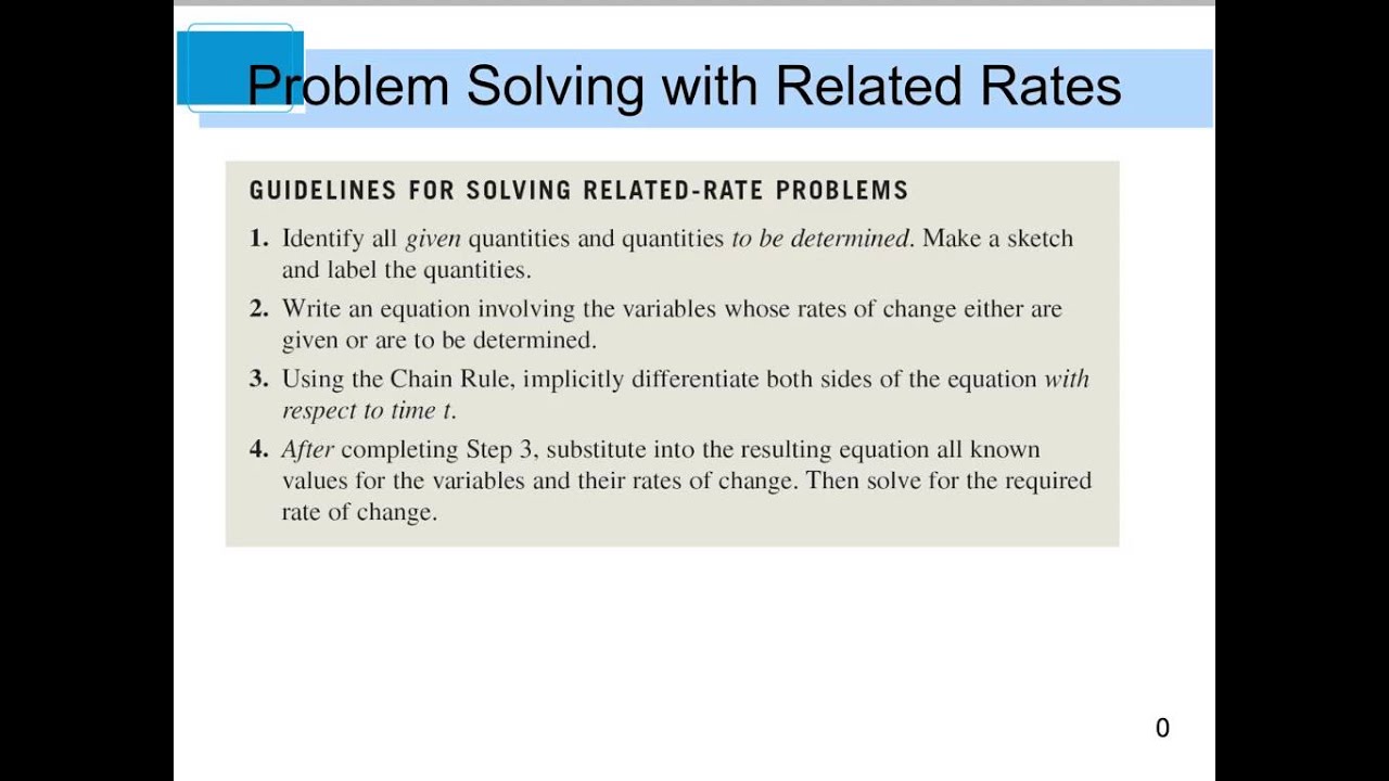 Calc 2.6 Related Rates - YouTube
