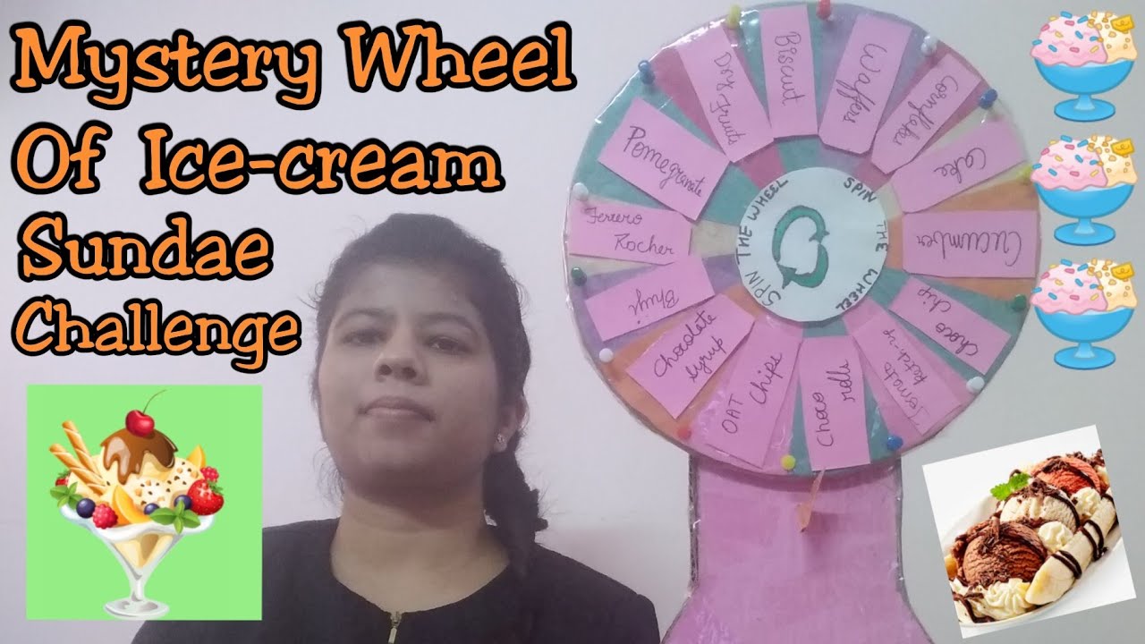 Mystery Wheel Of Ice-Cream Sundae Challenge|Eisha food lovers| - YouTube