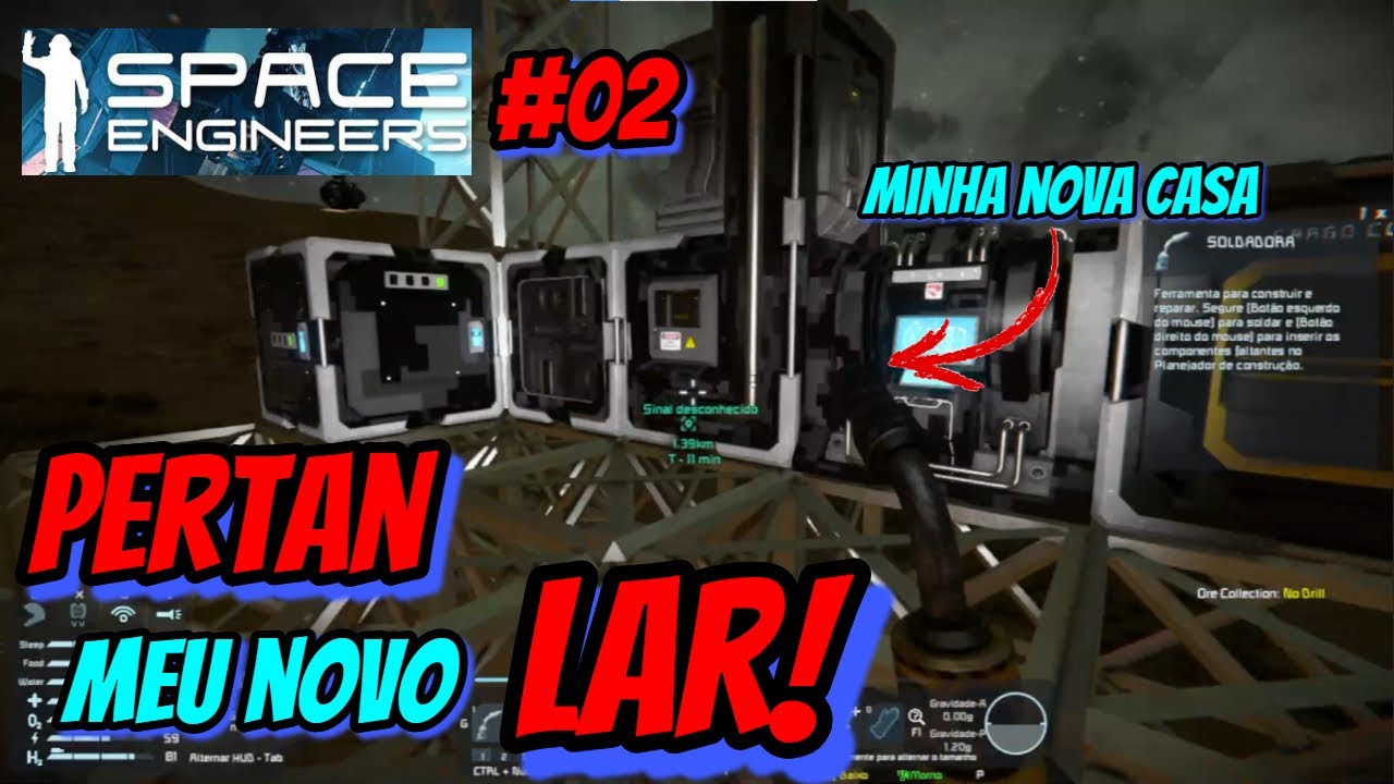 Base inicial construida! em pertan nosso novo LAR!, (Space engineers: saga de Lion Miller) ep02 ...