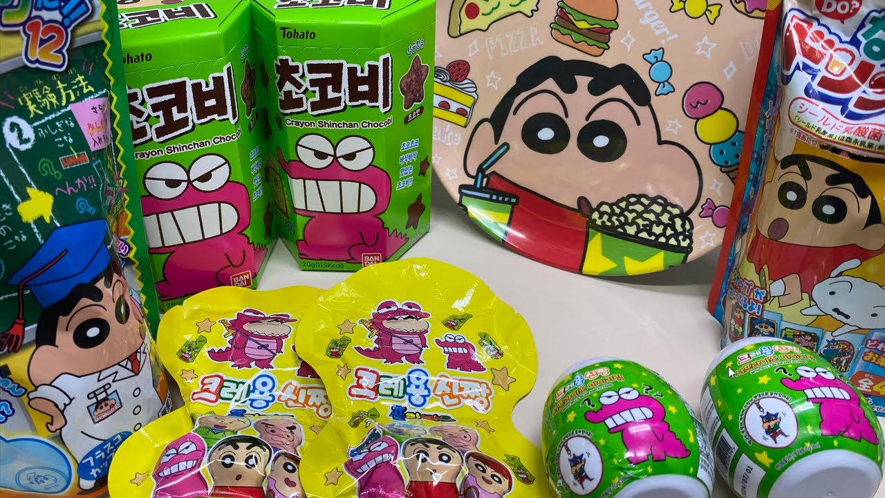 [ASMR] 포핀쿠킨 가루쿡 짱구맥주, 짱구실험관12, 플리퍼즈, 키링, 초코비(Popin cookin Crayon Shin ...