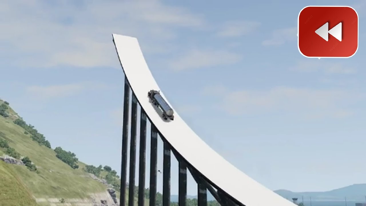 Reverse Cars vs Giant Ramp – BeamNG Drive#44 - YouTube