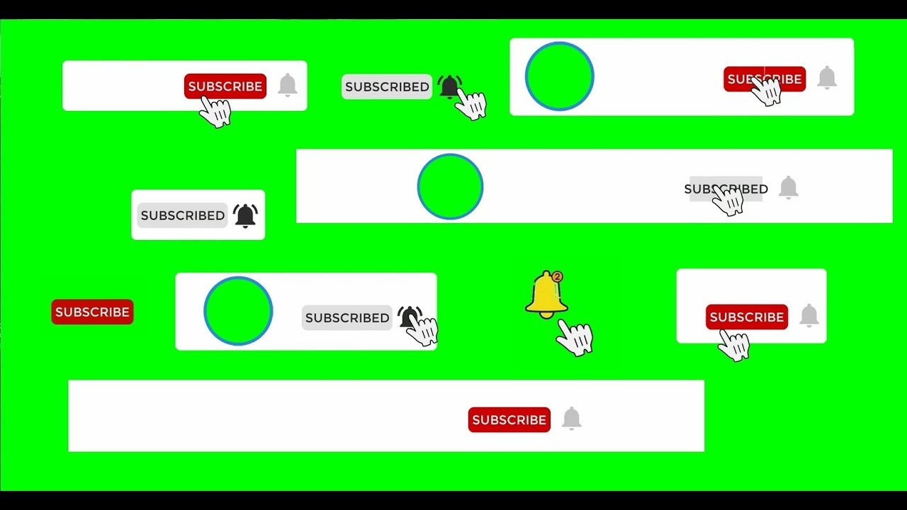 Top 10 Green Screen Subscribe Button With Sound Effects - YouTube