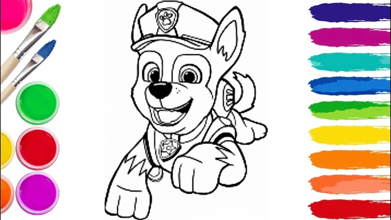 Chase PAW Patrol the Movie Drawing Easy // PAW Patrol Chase Drawing ...