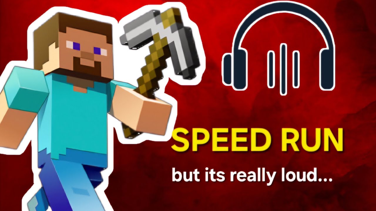 I tried speed running minecraft, but it's MAX volume - YouTube