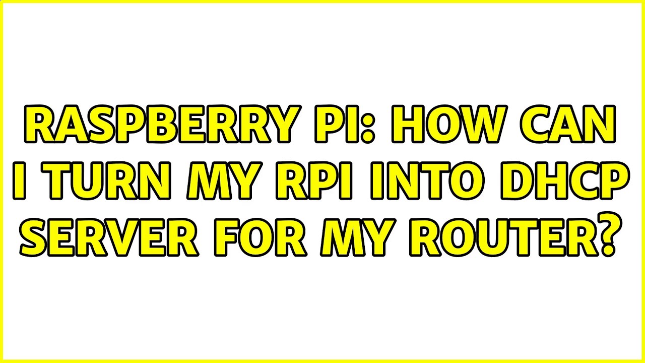 Raspberry Pi: How can I turn my RPi into DHCP server for my router ...