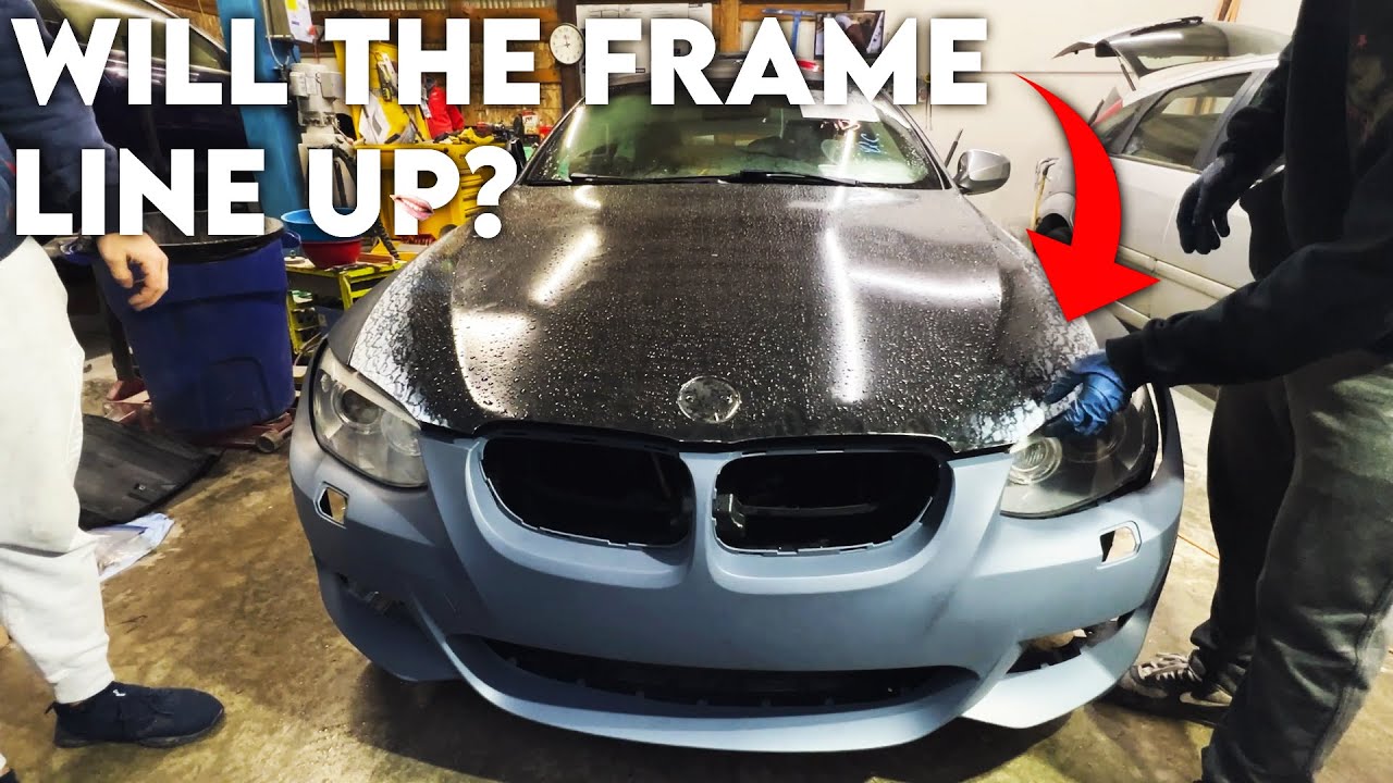 REPAIRING A WRECKED BMW: TESTING BODY PANEL ALIGNMENT - YouTube