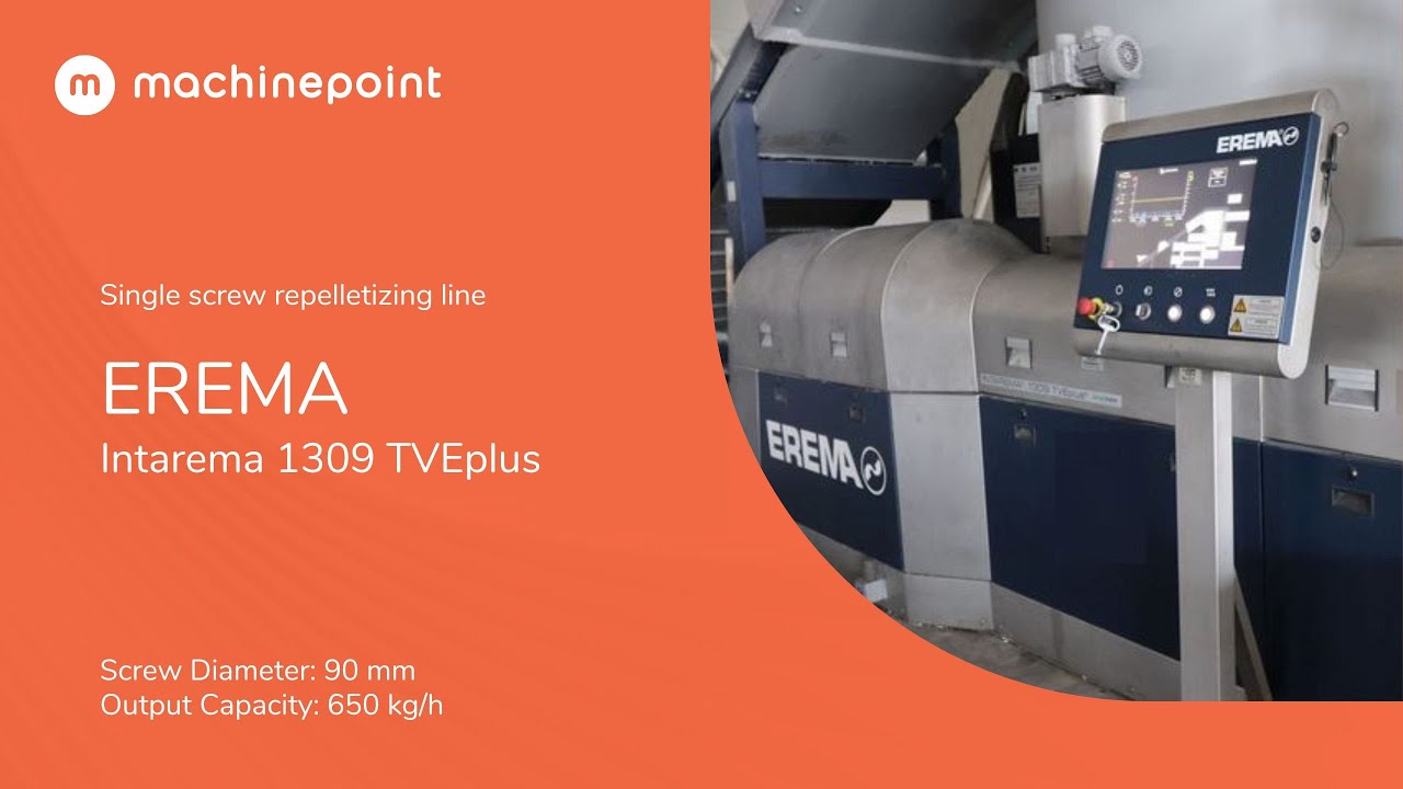 EREMA Intarema 1309 TVEplus Single screw repelletizing line | EREMA ...