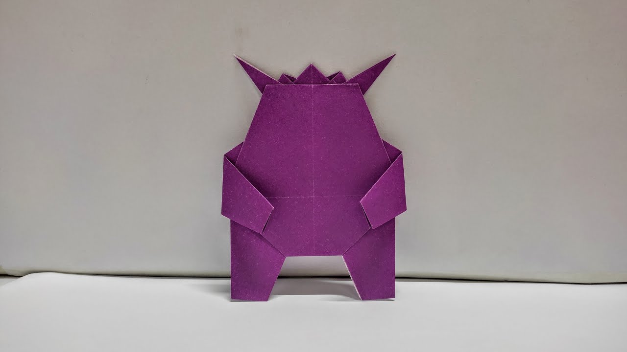 Origami Pokemon Gengar Easy Step By Step - YouTube