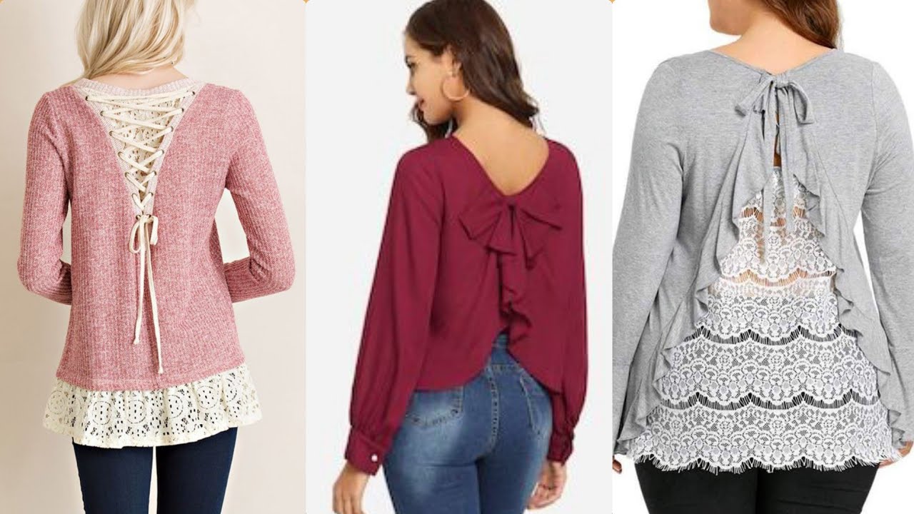 Fablous and Fashionable Back Blouse and Shirts Ideas for Girls - YouTube