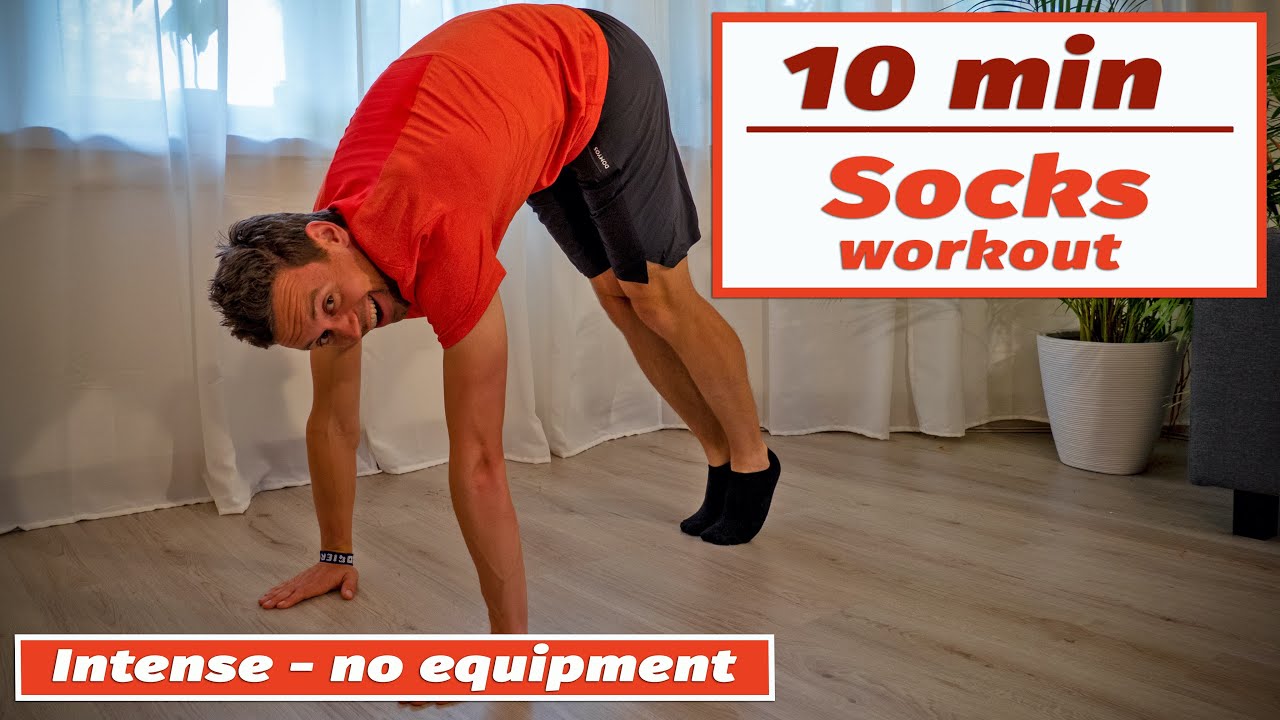 10 min INTENSE FULL BODY SOCKS workout - NO EQUIPMENT - YouTube