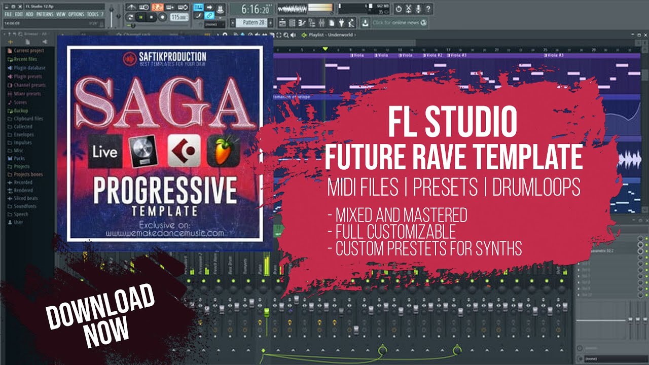 FL Studio Future Rave Template - Saga by Saftik Production - YouTube