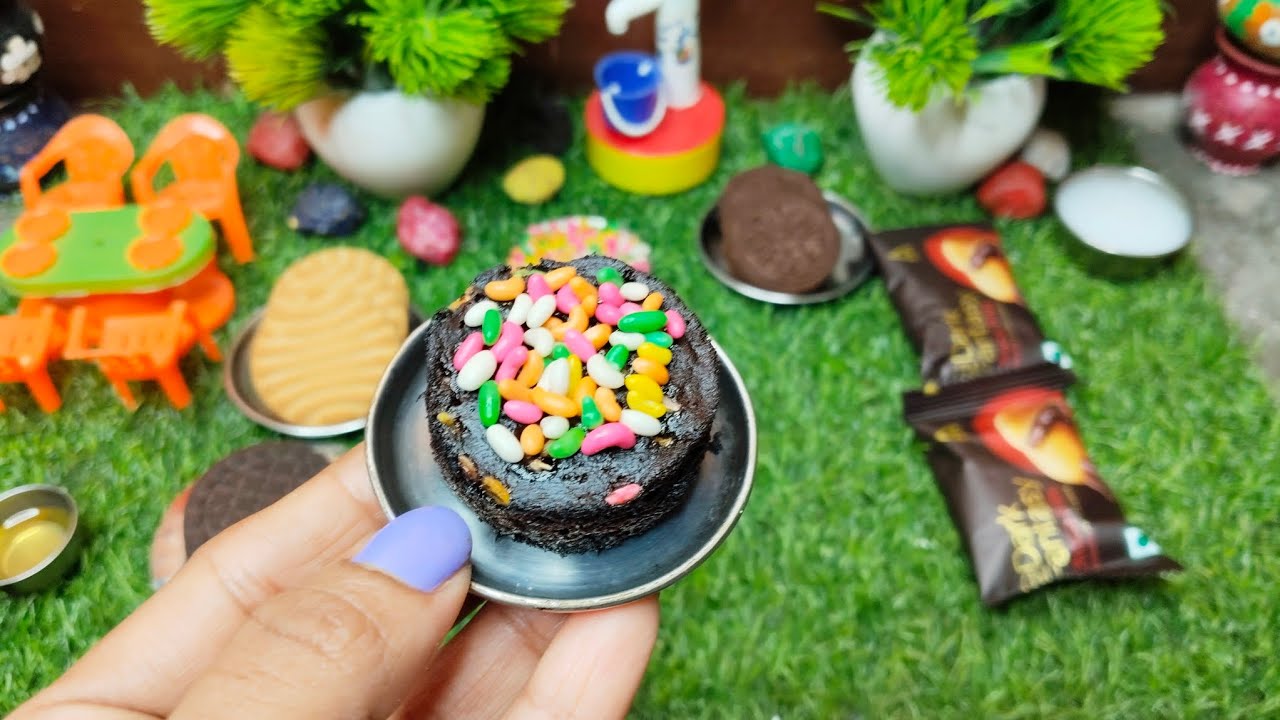 Dark Fantasy Chocolate Cake Recipe🍩😋Biscuit Cake🥧Miniature Cake Recipe🧁 ...