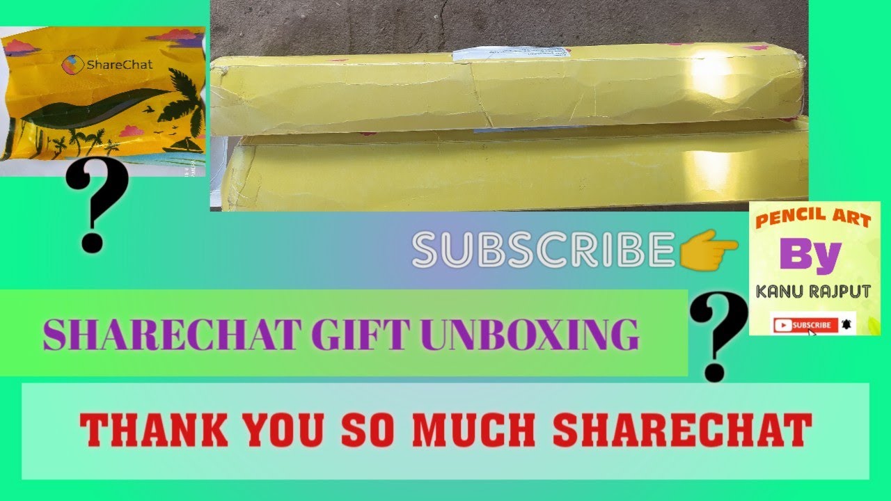 Sharechat Gift Unboxing #best Art Gift Sharechat #PENCILARTbykanurajput ...