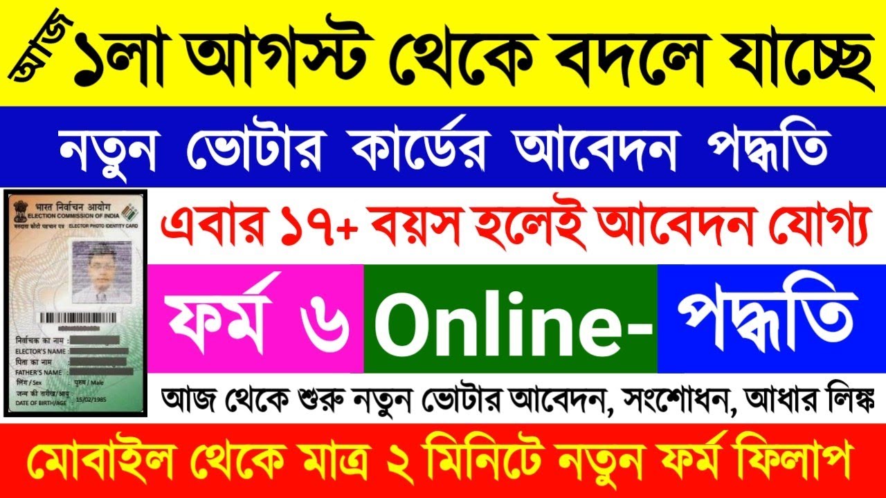 New Voter Card Online Application 2022 (Form 6) | How to Apply Voter ID ...