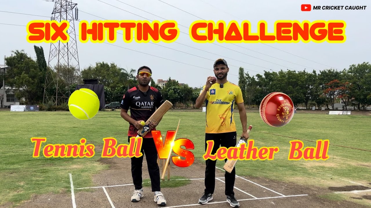 LEATHER BALL vs TENNIS BALL | RCB vs CSK SIX HITTING CHALLENGE | Virat ...