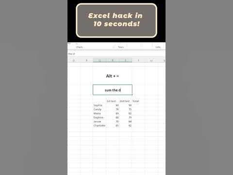 Excel Tricks - quickly sum the data #excelhack #exceltrick #office #productivity - YouTube