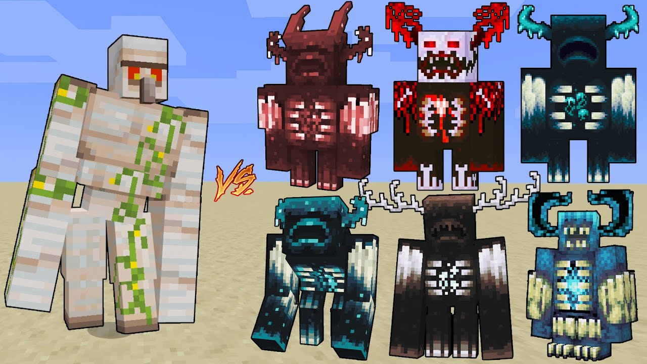 OP Iron Golem Vs powerful Wardens / Minecraft Mob Battle - YouTube