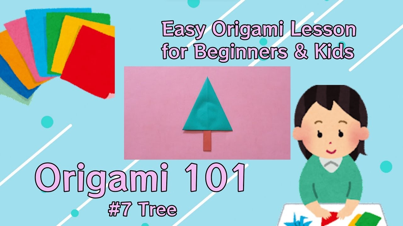 【Origami Lesson for Kids & Beginners #7】Folding a Rectangle & a ...
