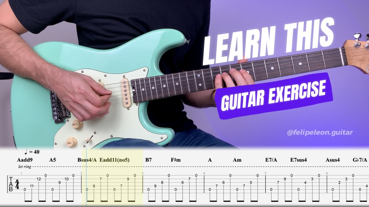 Etude 04 - Pedal Notes, Peaceful Harmony (Electric Guitar Lessons ...