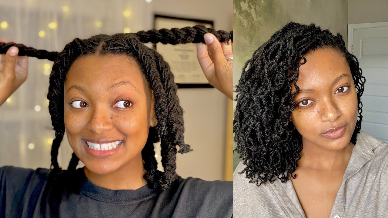 Microloc Tutorial: Braidout + Black Dye - YouTube